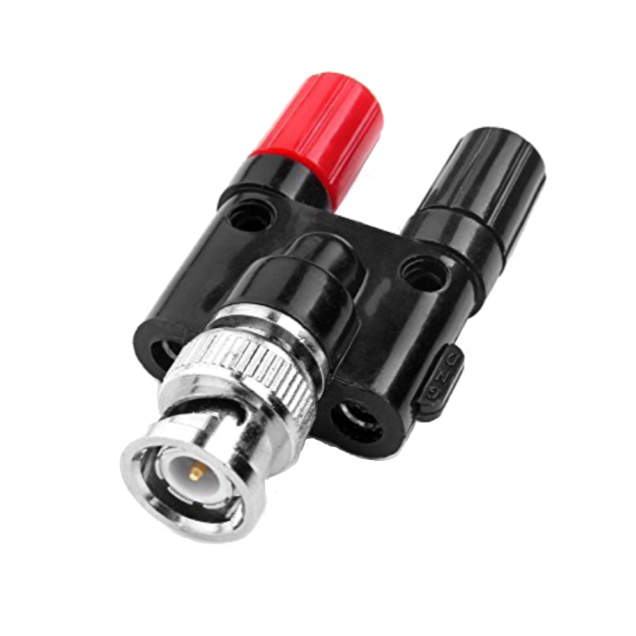 BNC Male to Dual Banana Female Connector – MWRF Source